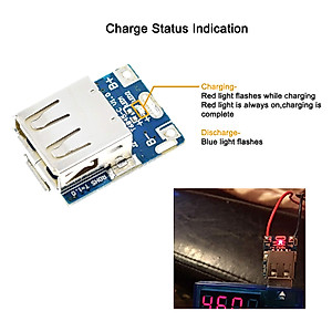 ALAMSCN 12PCS 5V 1A Boost Step Up Power Supply Module Lithium Battery Li-ion Charging Protection Board 134N3P DIY Charger LED Display USB and Micro Port