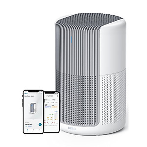 Dreo Air Purifiers for Bedroom, Smart WiFi Alexa/Google Control, Fits for Allergy, Pets, H13 True HEPA Filter, Removes Up to 99.97% of Particles Dust Smoke Pollen, 20dB Low Noise, PM2.5 Sensor 6 Modes