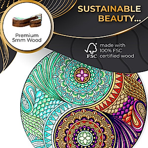 ZenChalet - Yin Yang Jigsaw Puzzles for Adults 200 Piece - Wooden Jigsaw Puzzle for Aduls, Perfect as Spiritual Puzzle Gifts, Uniquely Shaped Pieces - Mind Puzzle for Adults