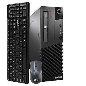 Lenovo ThinkCentre M93P SFF Computer Desktop PC, Intel Core i7 3.4GHz Processor, 16GB Ram, 128GB M.2 SSD, 3TB Hard Drive, Wireless Keyboard & Mouse, WiFi | Bluetooth, Windows 10 Pro (Renewed)