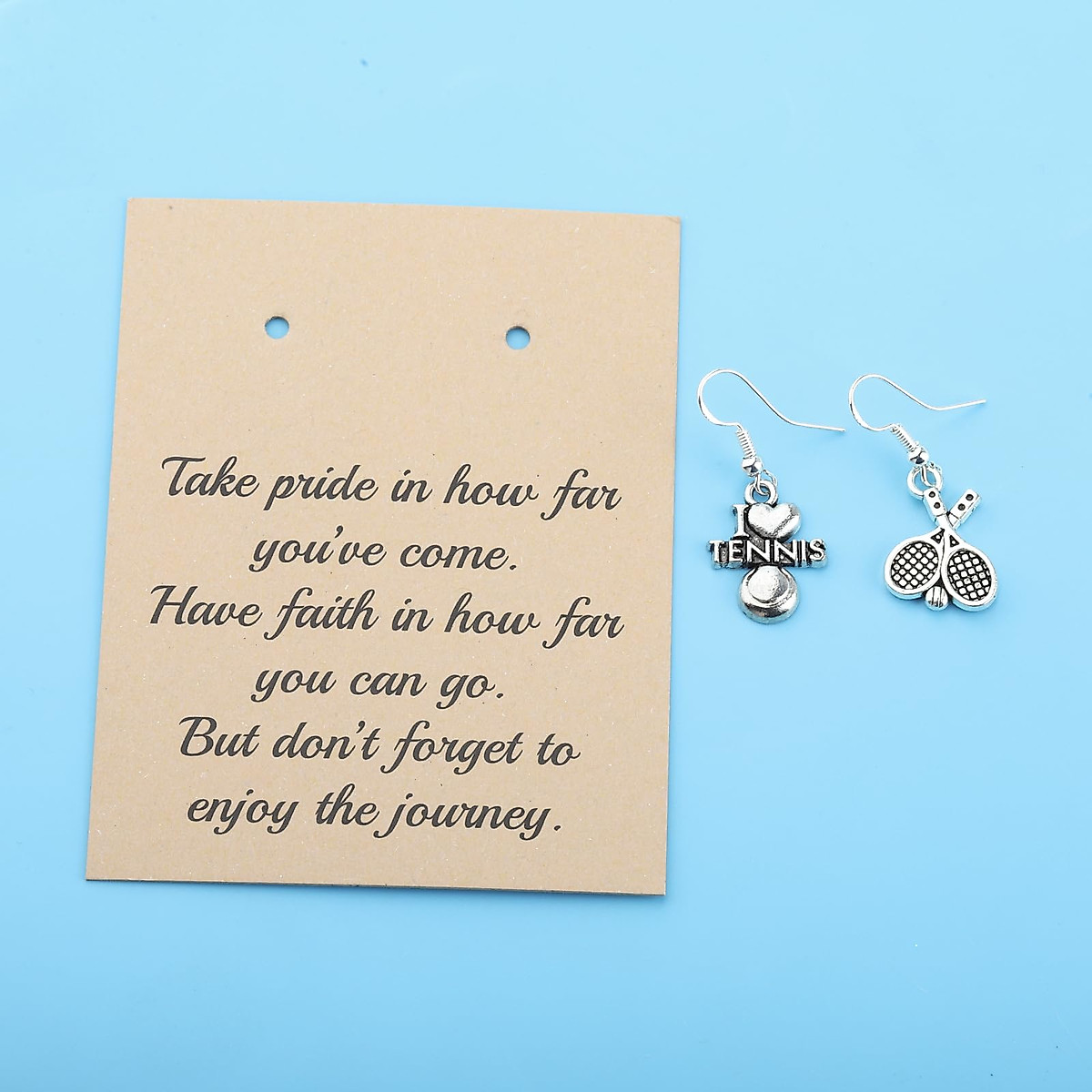 Tennis Earrings I Love Tennis Gift Sports Earrings Tennis Racket Jewelry Tennis Players Gift for Tennis Lovers Fans Tennis Earrings for Women