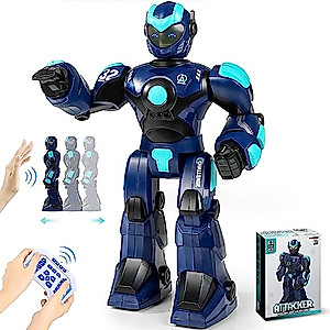 FUUY Large Smart Robot Toy for Boy and Girls 17inch Interactive Robots Kids Toys with Voice Control & Gesture Sensing Programmable Music LED Dance Moonwalk Birthday Gift Present Kid 3 4 5 6 7 8-12