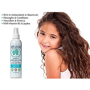 TotLogic Sulfate Free Hair and Scalp Care Set - Shampoo, Conditioner, & Detangling Spray - Gentle, Safe, Made with Natural Essential Oils and Botanicals