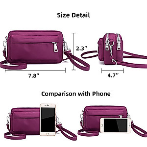 Mudono Wrist Bag for Women Waterproof Crossbody Purse Lightweight Shoulder Bag Small Pocketbooks Phone Handbag