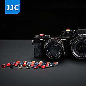 JJC Compatible Soft Shutter Release Button Cap for Fuji Fujifilm X-T30 II XT30 X-T3 XT3 X100F X-Pro2 X-Pro1 X-T2 X-E3 X-E2S X-T20 X-T10 X100T X100S for Sony RX10 IV III II, RX1RII RX1R RX1 / GR Black