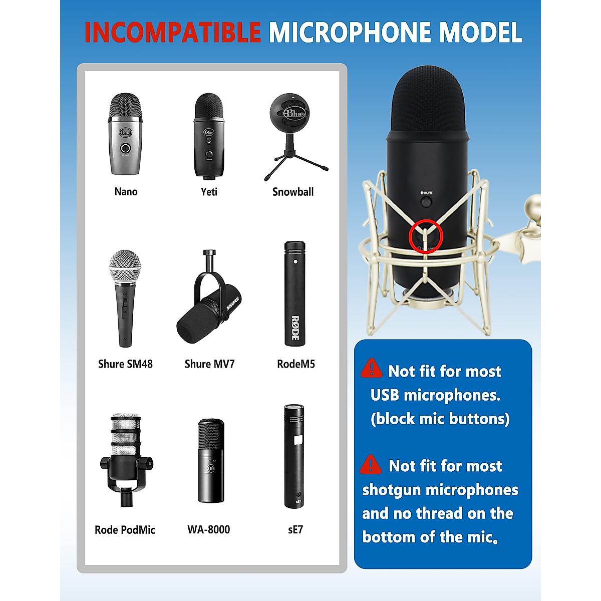 SUUNTOK AT2020 Shock Mount Universal Microphone Holder Spider Recording Mic Shockmount Stand Compatible with Many Condenser Mics Like Rode NT1-A NT2-A Procaster MXL 990 770 U87 (Champagne)