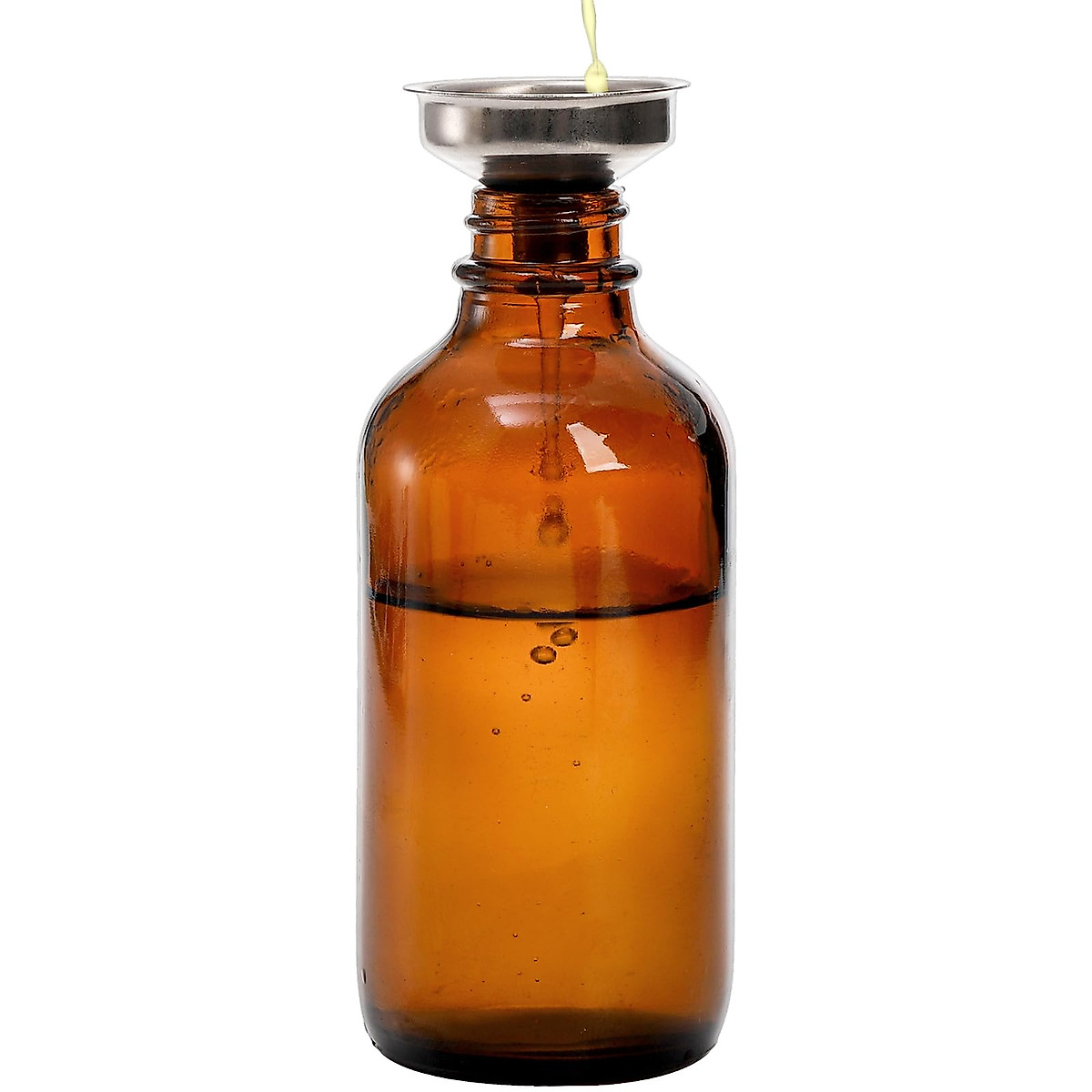 Jucoan 16 Pack Glass Dropper Bottles, 4 oz/120ml Amber Glass Tincture Bottles with Graduated Glass Eye Droppers for Essential Oils, Perfume, 2 Stainless Steel Funnels,16 Chalkboard Lables