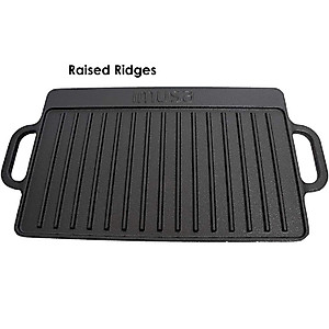 IMUSA USA CORONA-189Y 12.5" Cast Iron Reversible Griddle