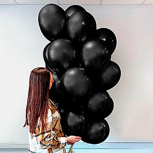 Black Balloons, 50 PCS, Black Balloons 5 Inch, Black Birthday Decorations, Balloons for Arch Decoration, Balloons for Birthday Wedding Baby Shower Party Decorations