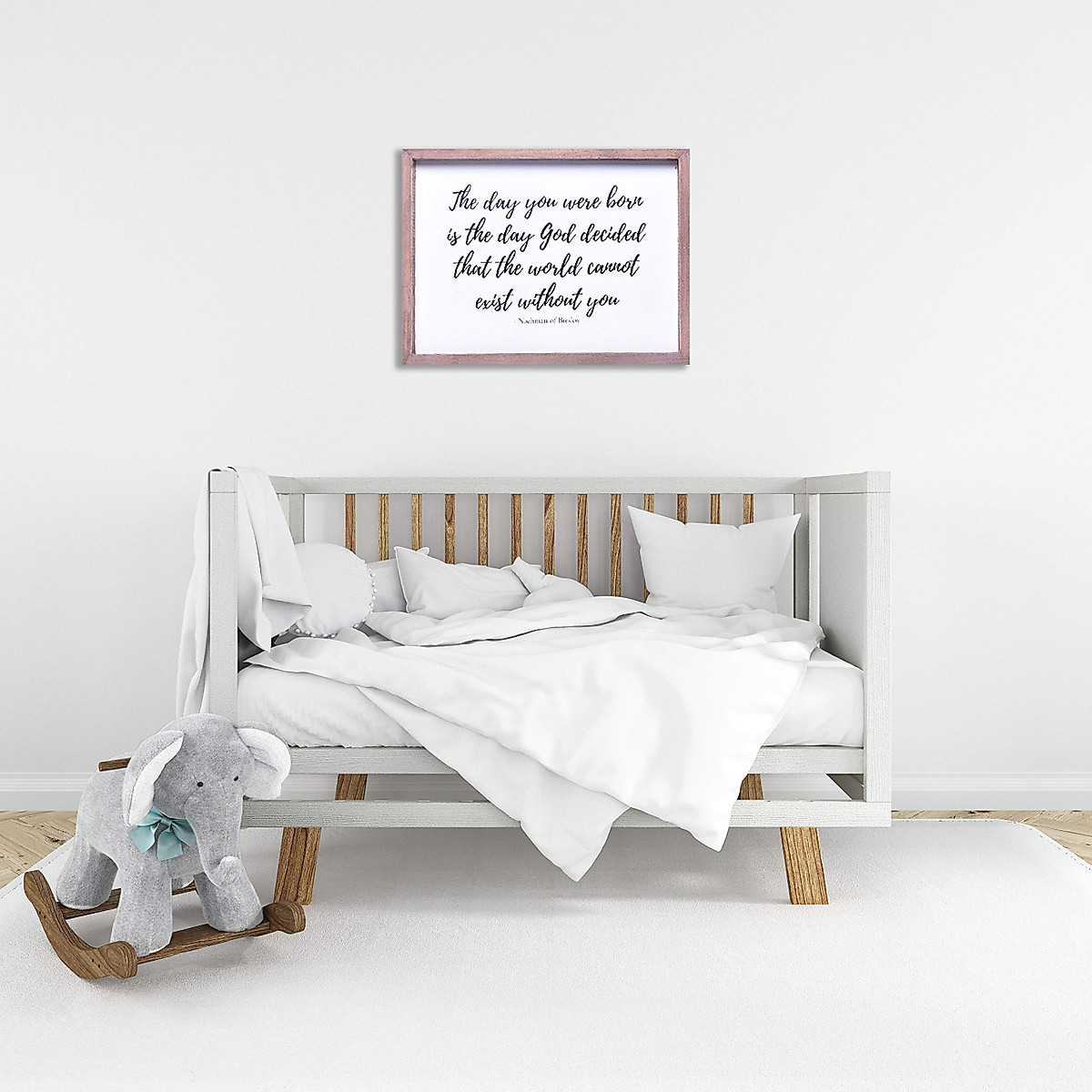 Generic The Day You Were Born Nursery Wall Art - Religious Wall Art | Nursery Prints | Quote Wall Art | Baby Boy Nursery | Baby Girl Nursery | Expecting Mom Gift 12x16 Brown