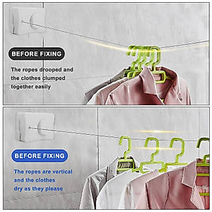 Retractable Clothesline Indoor, 16 Feet Outdoor Clothesline 44Lb Load Capacity Retractable Heavy Duty Clothes Laundry Line Wall Mounted Stainless Steel Line