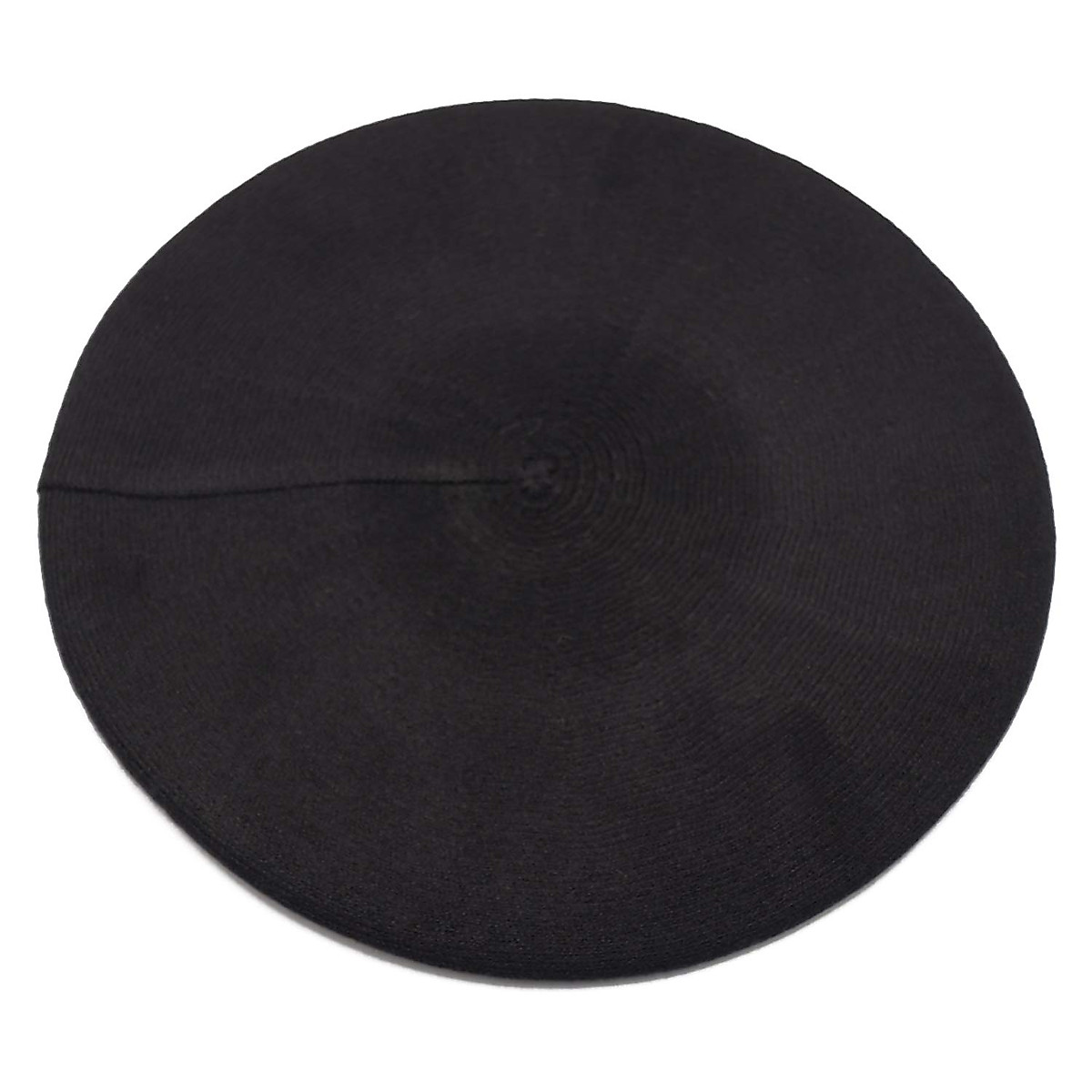 Sydbecs Cashmere Beret Hats for Women Girls, Reversible French Berets Hat Solid Color Style (Black)
