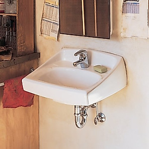 American Standard 0355012.020 0355.012.020 Wall-Mount Lavatory Sink, 1.25 in, White