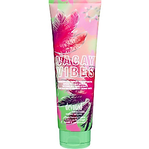 Devoted Creations Vacay Vibes Tanning Lotion – Indoor/Outdoor Tropical Bronzing Cocktail Infused with Skin Quenching Watermelon and Guava Extracts, plus Electrolyte Enhanced Coconut Water – 8.5 oz.
