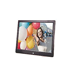 Family 15 Inch Screen LED Backlight HD 1280 * 800 Digital Photo Frame Electronic Album Picture Music Movie Full Function Good Gift (Color : Black32GB, Size : UK Plug)