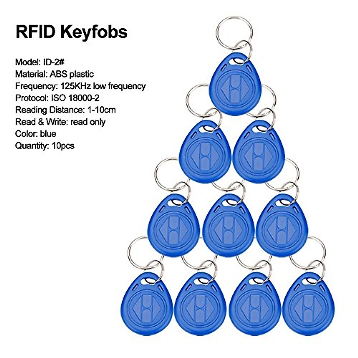 LIBO Full Set Kit of RFID Access Control Keypad 125KHz with DC12V Electric Lock Electronic Bolt Lock, 3A Power Supply, Exit Button, 10pcs ID Key Cards