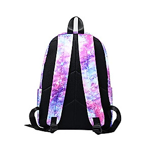 JIANLINST Backpack for Girls Teen Lightweight School Laptop Backpacks Bookbags for School College Student Pink-Blue