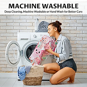 Personalized Axolotl Blanket Gifts with Name - 60"x80" Cute Throw Blanket for Adults Kids - Pink Soft Plush Blankets for Bed, Couch & Travel