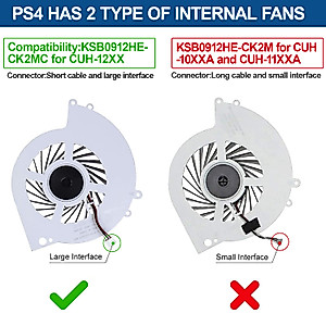 YEECHUN PS4 CPU Cooling Fan Replacement for Sony PlayStation 4 CUH-12XX CUH-1200 CUH-1200AB01 CUH-1200AB02 CUH-1215A CUH-1215B KSB0912HE-CK2MC + Full Tools