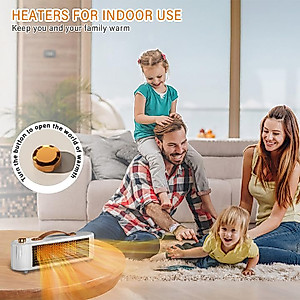 Portable Electric Space Heater PTC Ceramic Heaters for Indoor Use Small Electric Space Heater 800W Personal Space Heater Fast Heating Electric Desk Heater