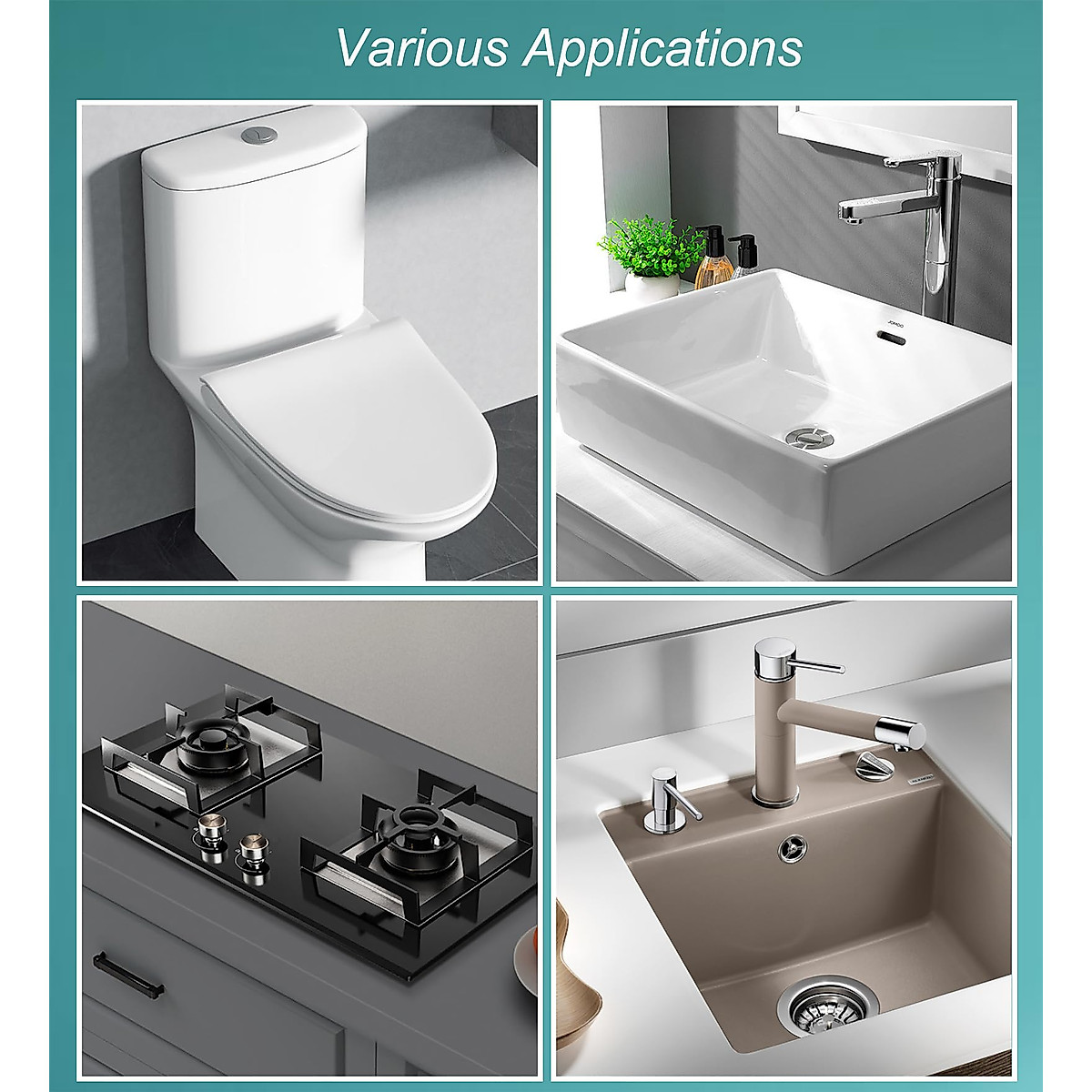 Comfun Pumice Stone Toilet Brush for Cleaning Toilet Bowl with Handle, Pumice Stick Pumice Scouring Pad for Cleaning, 4 Pack