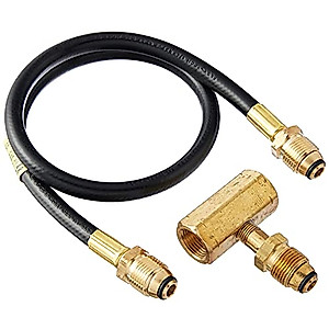 Mr. Heater F273737 2-Tank Hook-Up Kit with Tee and 30-Inch Hose Assembly with P.O.L. Male Ends,Multicolored,Regular