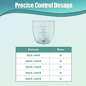 Hydroponics Nutrients (800ml in Total), Plant Food A & B Hydroponics Supplies, Indoor Plant Fertilizer for Hydroponics Growing System, Growing System Accessories for Vegetables Fruits Flowers Thrive