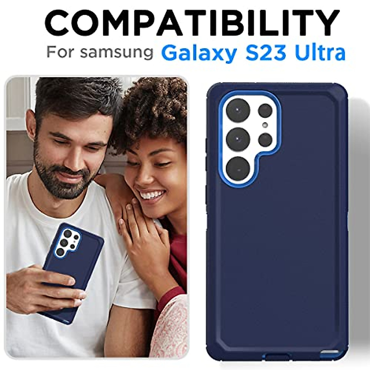 AICase for Samsung Galaxy S23 Ultra,Heavy Duty Drop Protection Full Body Rugged Shockproof 3-Layer Military Protective Tough Durable for Samsung S23 Ultra 6.8"_11