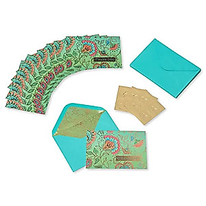 Papyrus Thank You Cards with Envelopes, Floral (12-Count)