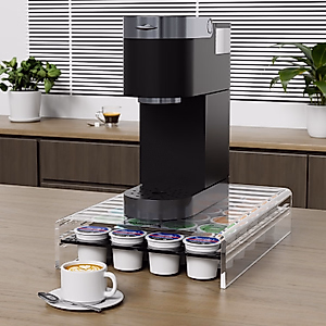 K Cup Holder - Coffee Pod Holder Storage Drawer for Coffee Capsule, Stand for Coffee Maker, Coffee Bar, Kitchen Organizer