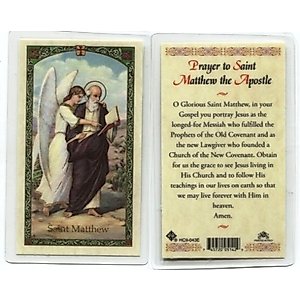 Prayer to St. Matthew Holy Card (HC9-043E) - Laminated