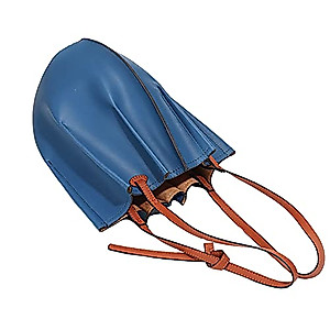 Yohora Women’s Tote Bag Genuine Leather Bucket Bag Retro Top Handle Handbag with Inner Pocket Shoulder Purse Wallet for Travel