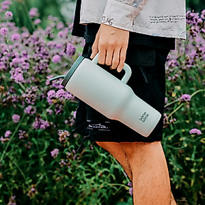 BOTTLE BOTTLE 40 oz Tumbler with Handle and Straw,Stainless Steel Vacuum Travel Mug,Car Cup with Straw, Stainless Steel Vacuum Water Bottle for Gifts Party Office Coffee (Green)