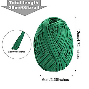 BBTO 30 Meter/ 98 Feet Green Garden Twine Garden Plant Tie Tree Tie Stretchy Plant Support Tie for Garden Office and Home Cable Organizing, Craft Supplies(1 Roll)