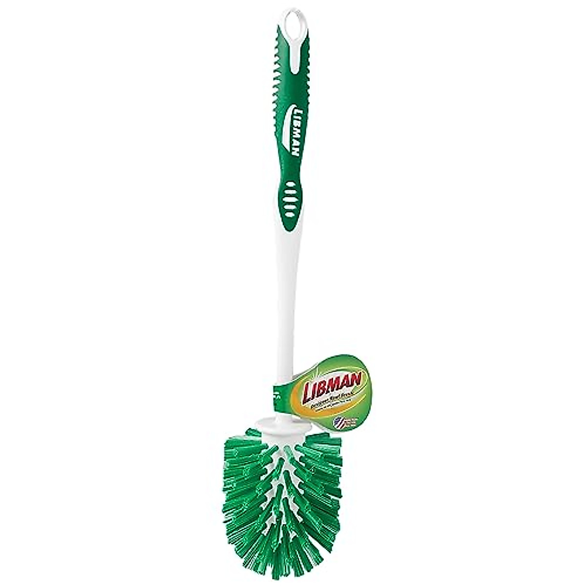 Libman Commercial 22 Round Bowl Brush, Polypropylene, 14" Total Length, Green and White (Pack of 6)