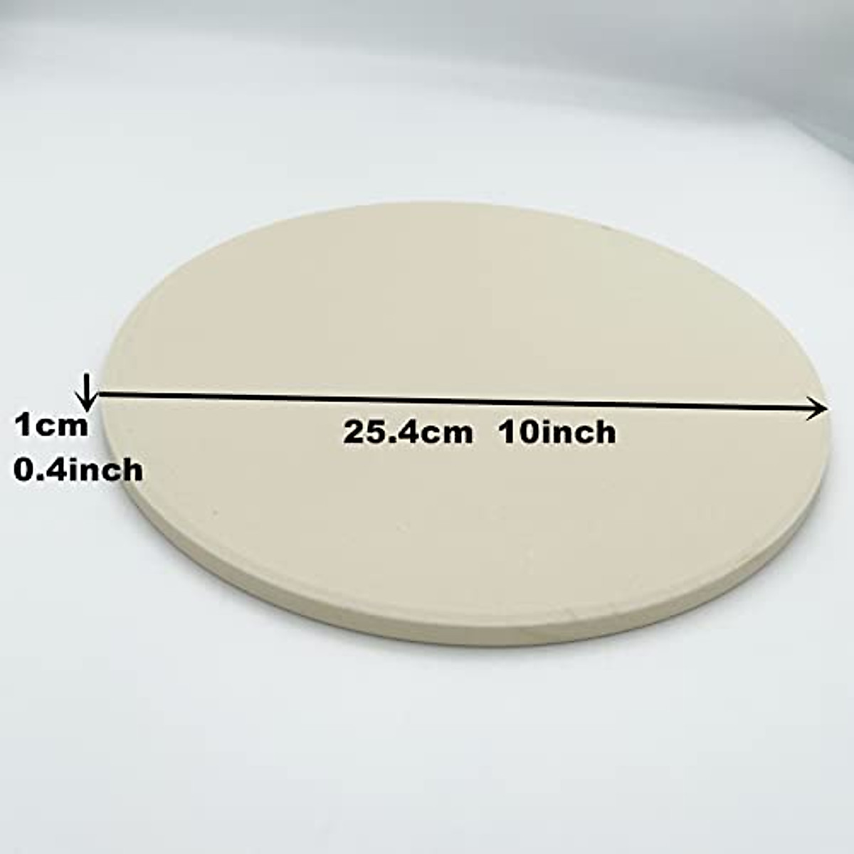 10inch Cordierite Pizza Baking Stone Calzones Bake Sourdough Bread Stone (25.4cm)