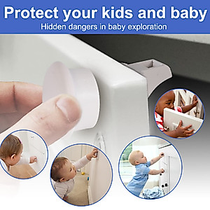 20 Pack Baby Proofing Magnetic Cabinet Locks Child Proof Safety Latches for Cupboard Drawer Kitchen Door, Invisible Installation Without Screws for Toddlers Kids