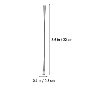Hemobllo Stainless Steel Lab Spatula Micro Sampling Scoop Double Ended Mixing Spoon Laboratory Measuring Spoon for Powders Gel Cap Filler Micro Lab Spoon Laboratory Mixing Spatula Set (8 Pcs)