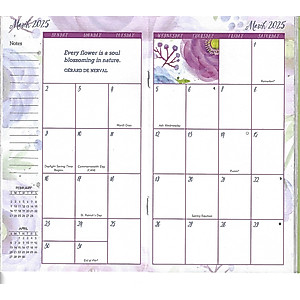 Floral Inspirations 2024-2025 Two Year Planner for Scheduling, Planning, and Organizing