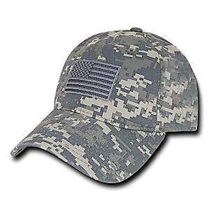 Rapid Dominance.. American Flag Embroidered Washed Cotton Baseball Cap - ACU Camo …