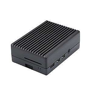Raspberry Pi 4 Aluminum Case RPI 4B Shell Metal Box Black Enclosure for RPI 4 Model B Only (Black)