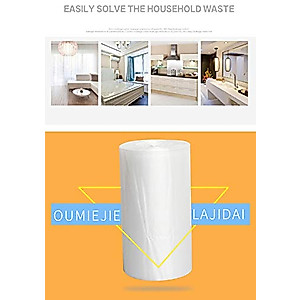 4 Gallon Small Trash Bags Bathroom Garbage Bags Clear Plastic Wastebasket Can Liners for Home and Office Bins,White degradable environmental protection bag,Thickening,100 Count
