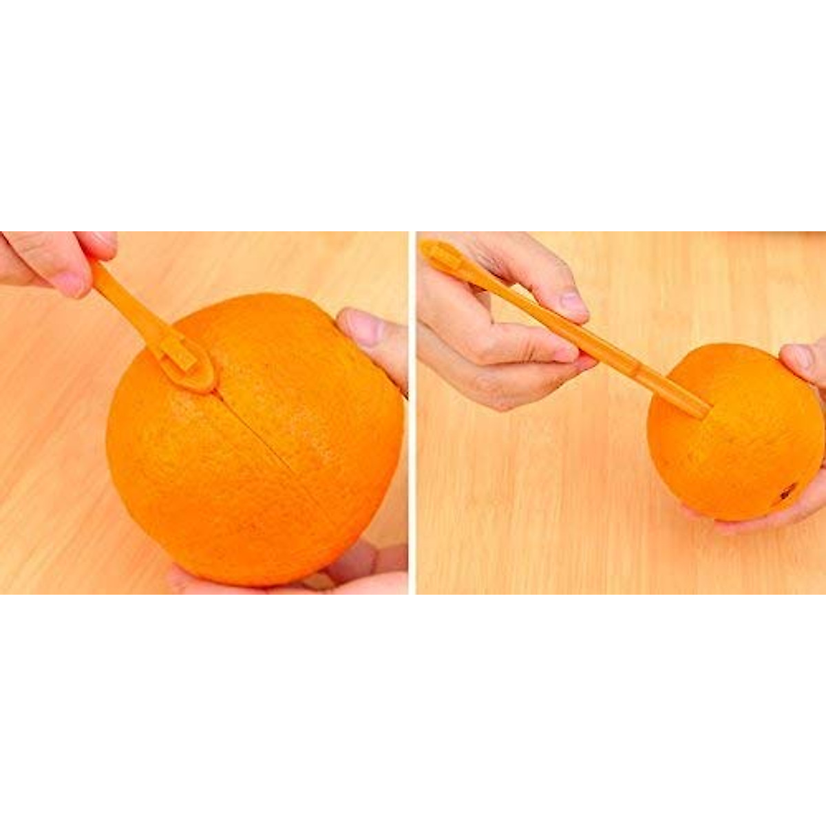 Minjie 2 pcs orange peeler tool Citrus Peeler in Bright Orange Color - Replaces Tupperware Peeler Bright Orange