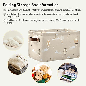 xigua Cute Hot Air Balloon Storage Bin for Toy Storage Basket Dirty Clothes Sundries Office Home Closet Organizer Shelf Cube Box Waterproof Laundry Basket