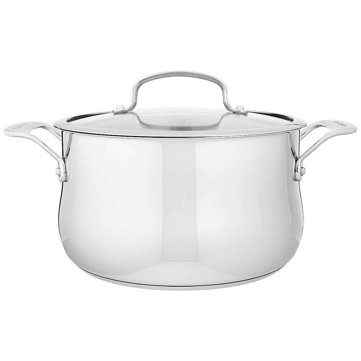 Cuisinart Contour Stainless 5-Quart Dutch Oven with Glass Cover, Silver