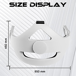 Seltureone Head Strap Compatible for Quest 2 Accessories, Replacement for Elite Strap, (Upgraded) Adjustable Comfortable Band Reduce Pressure for Quest 2, White