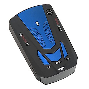 Car Radar Detector - Long Range Detection, 360 Degree Protection, City and Highway Modes, Voice Alerts, Built in GPS with Mute Memory(Blue)