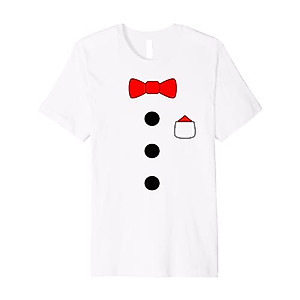 Elegant Snowmen Costume Bow Tie Winter Xmas Christmas Humor Premium T-Shirt