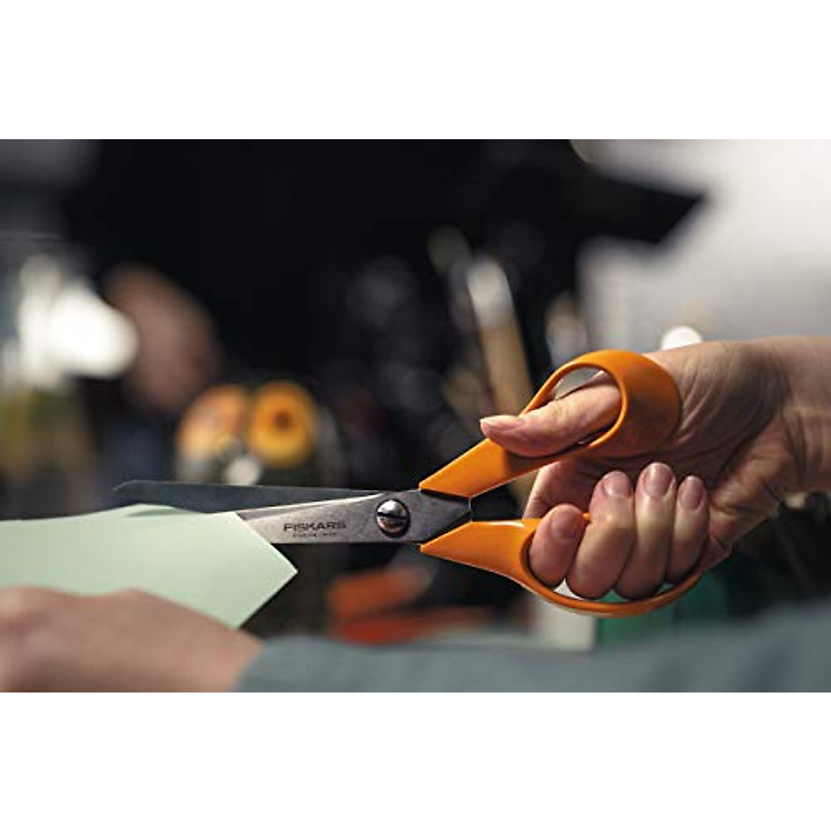 Fiskars 1000815 General Purpose Scissors, Total Length: 21 cm, Quality Steel/Synthetic Material, Classic, one, Orange
