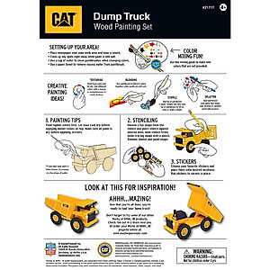Works of Ahhh... Craft Set - Caterpillar Dump Truck Wood Paint Kit